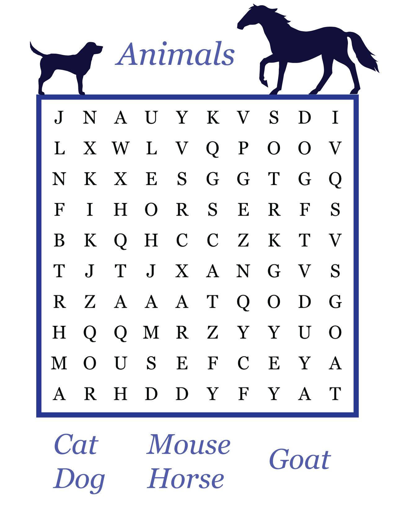 Printable Free Printable Printable Word Search Template
